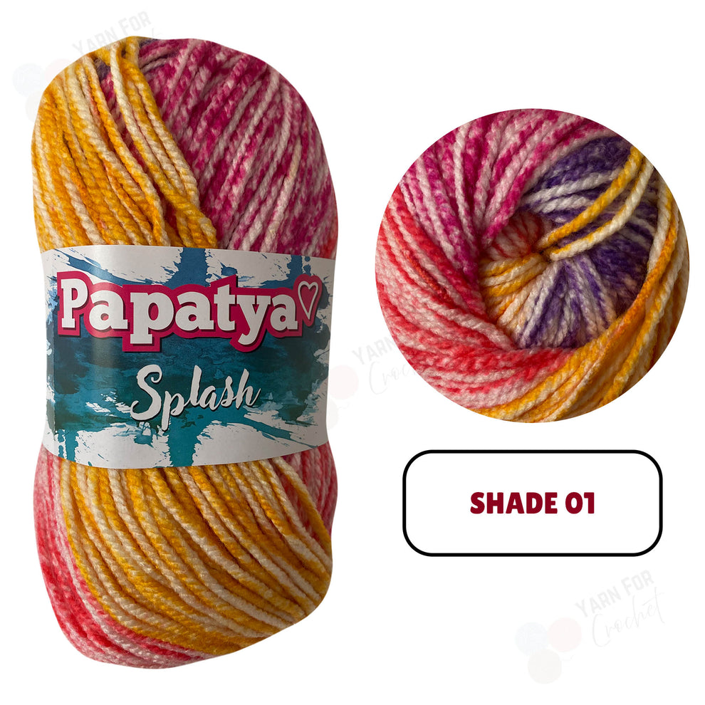 Papatya Splash Chunky Yarn - (5 x 100g) – Yarn For Crochet